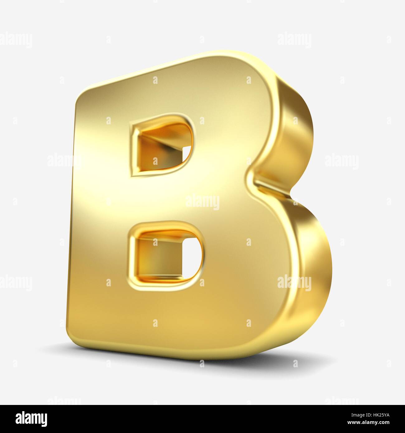 3d blue metal letter B isolated white background Stock Photo - Alamy
