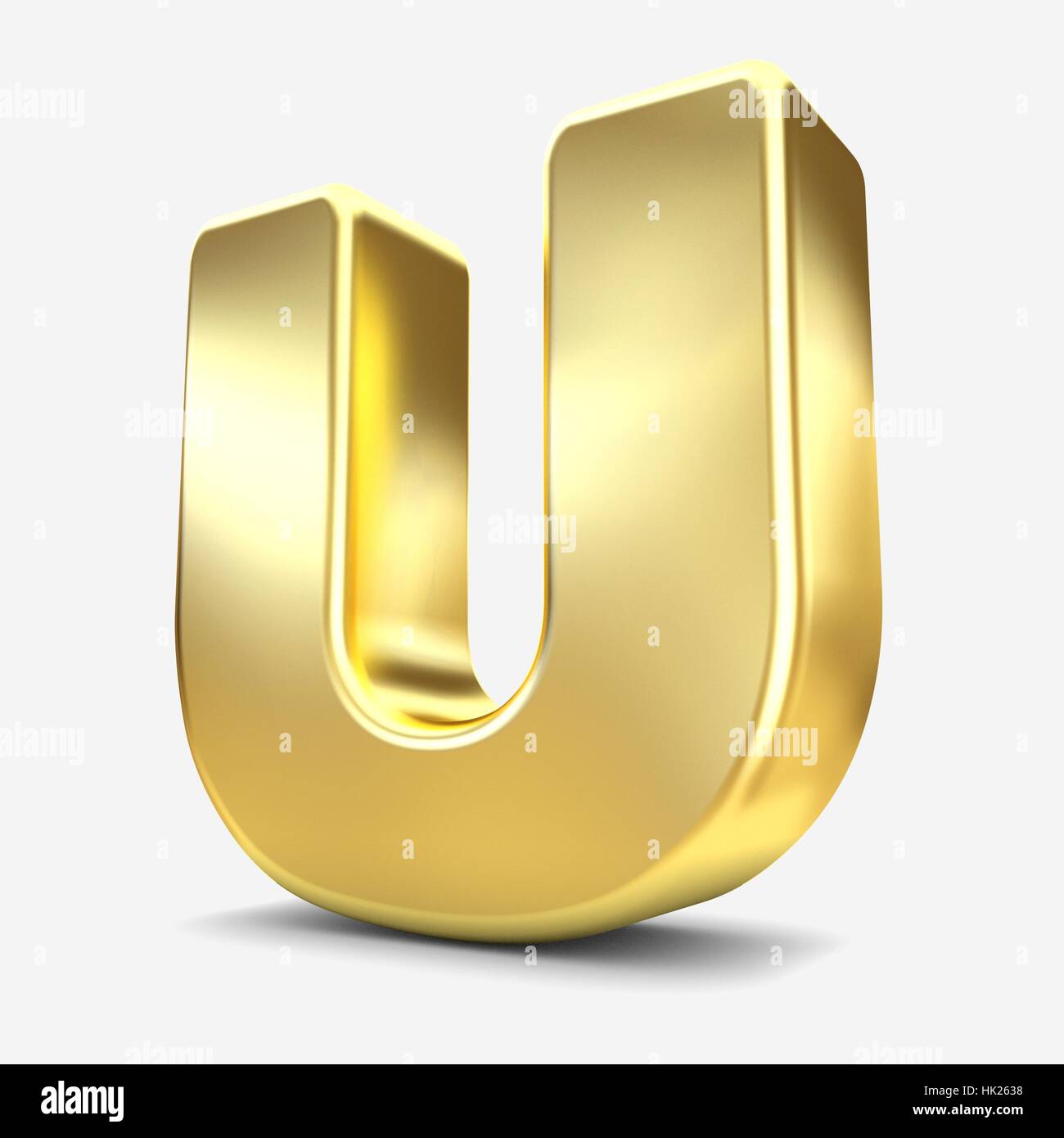 3d blue metal letter U isolated white background Stock Photo - Alamy