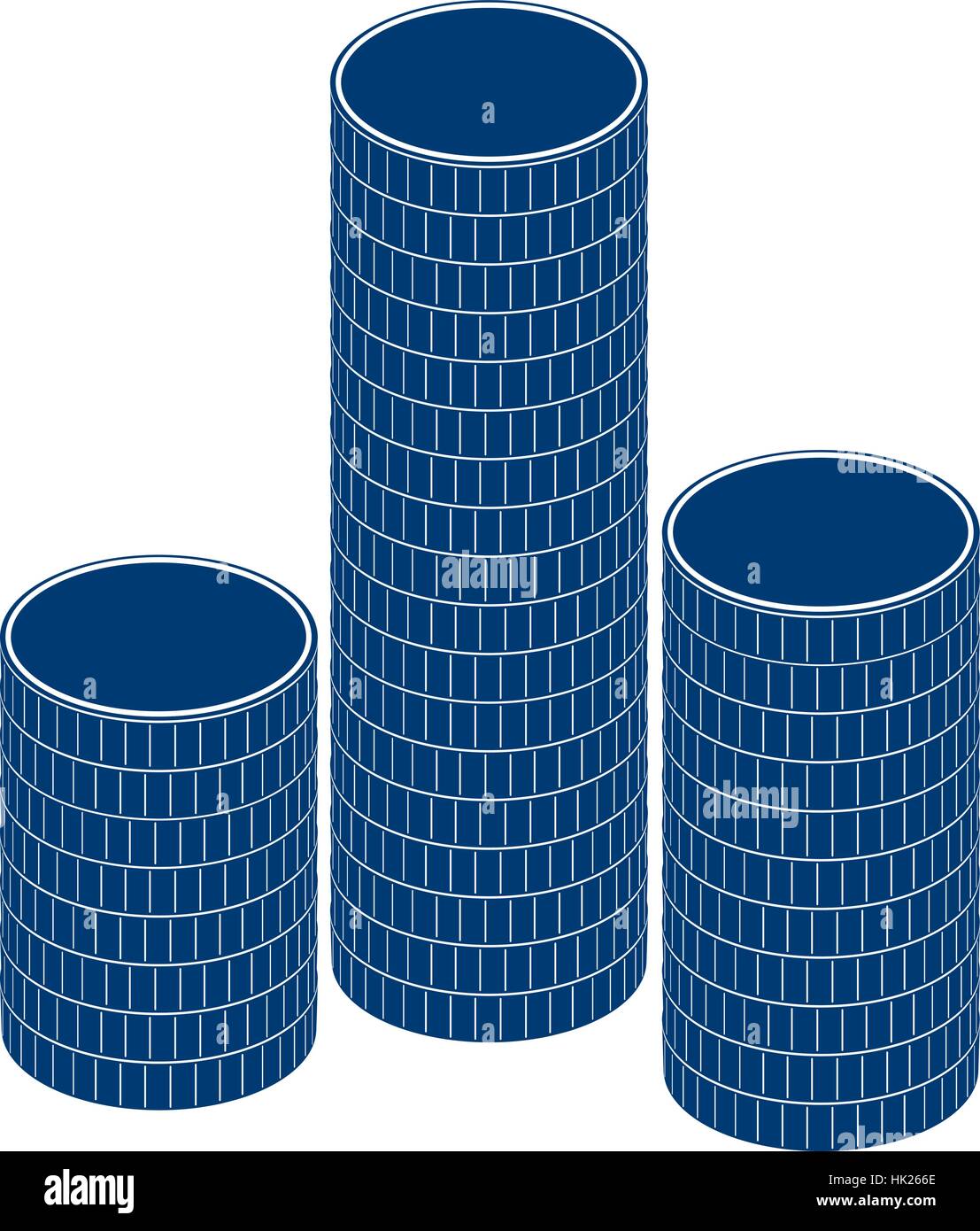 A stack of round coins. Vector illustration Stock Vector Image & Art ...