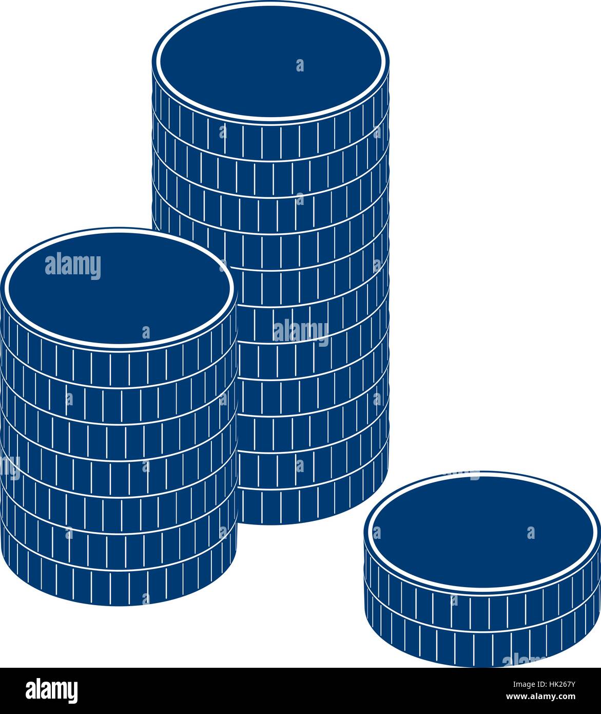 A stack of round coins. Vector illustration Stock Vector Image & Art ...