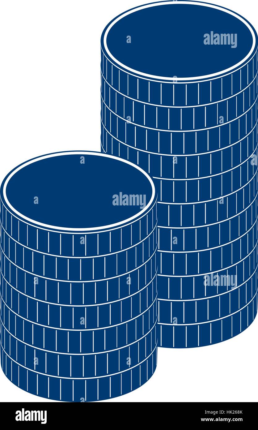 A stack of round coins. Vector illustration Stock Vector Image & Art ...