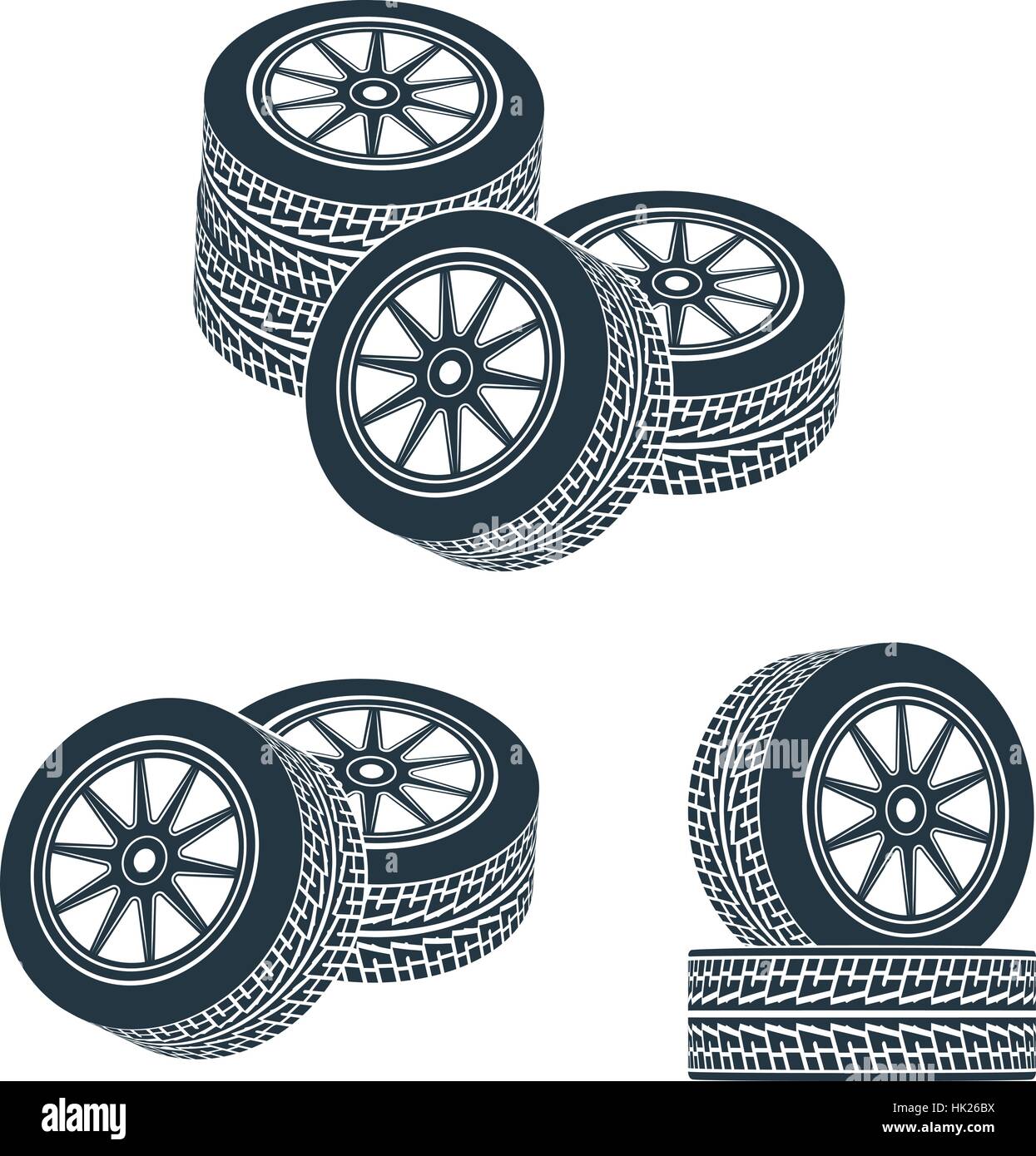 Car alloy wheels vector illustration hi-res stock photography and ...