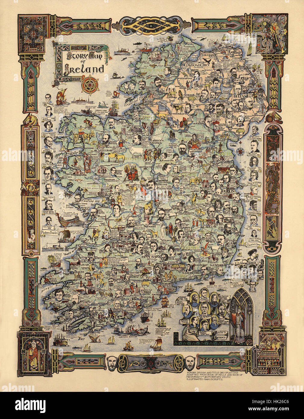 Old ireland map hi-res stock photography and images - Alamy