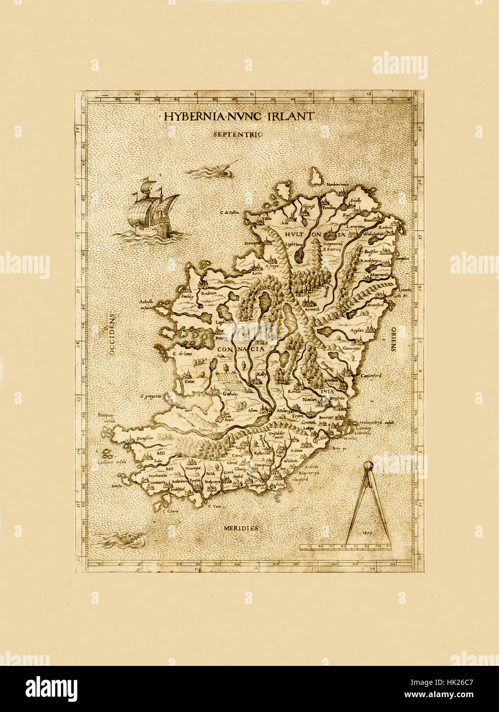 Ireland 1570 map hi-res stock photography and images - Alamy
