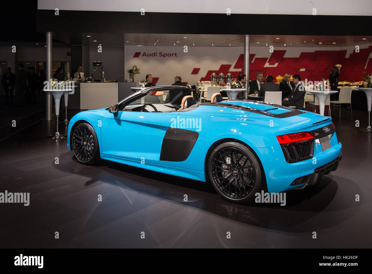 2017 Audi R8 Sypder car at the North American International Auto Show ...