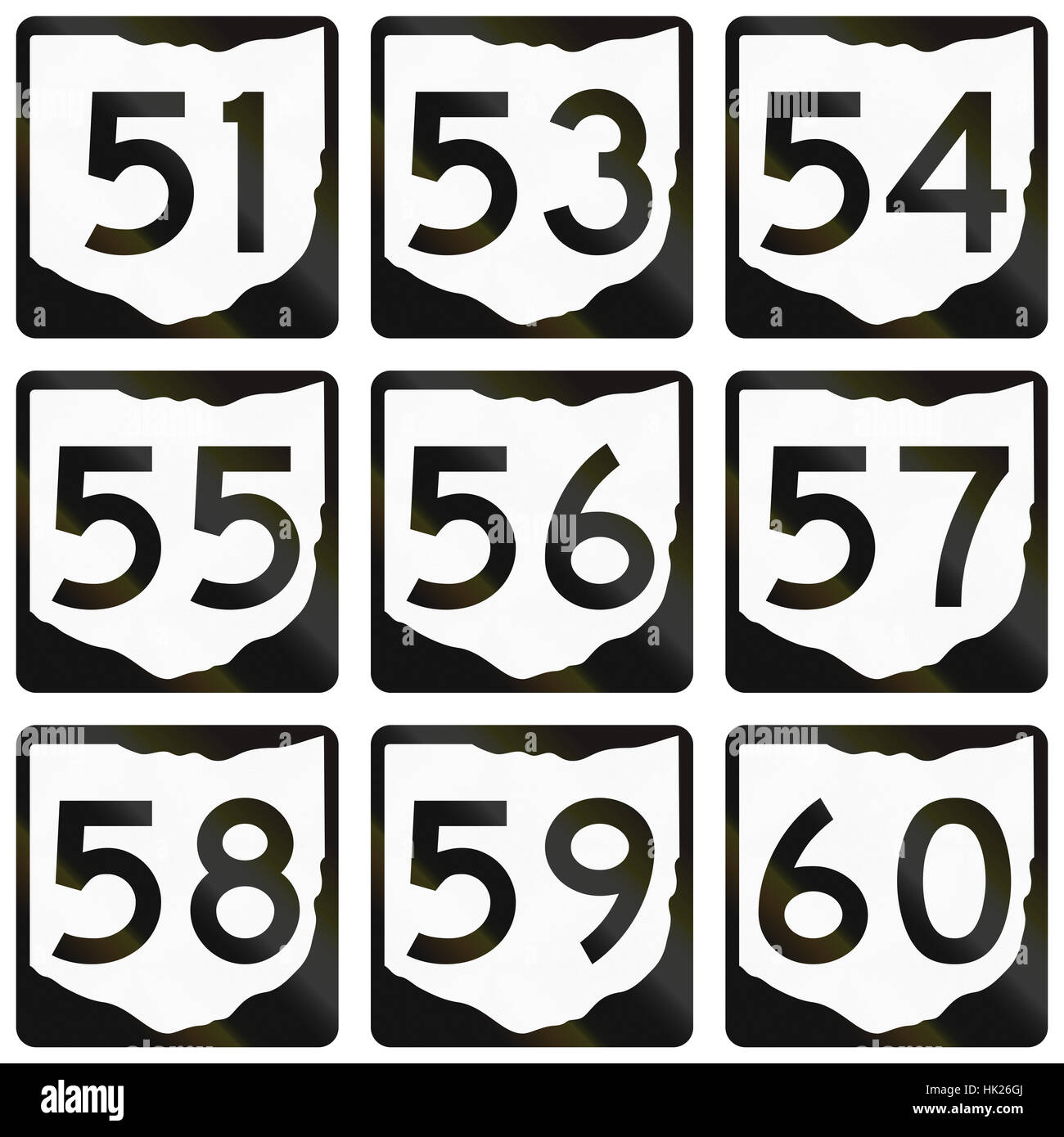 Route number 54 marker hi-res stock photography and images - Alamy