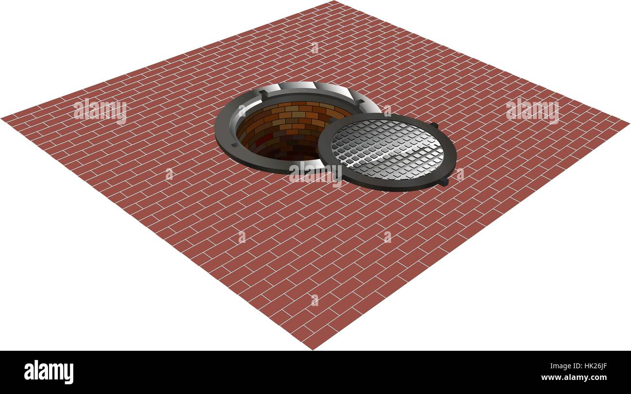 Pavement manhole Stock Vector Images - Alamy