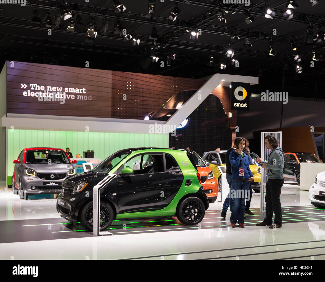 Smart marque exhibit at the North American International Auto Show ...