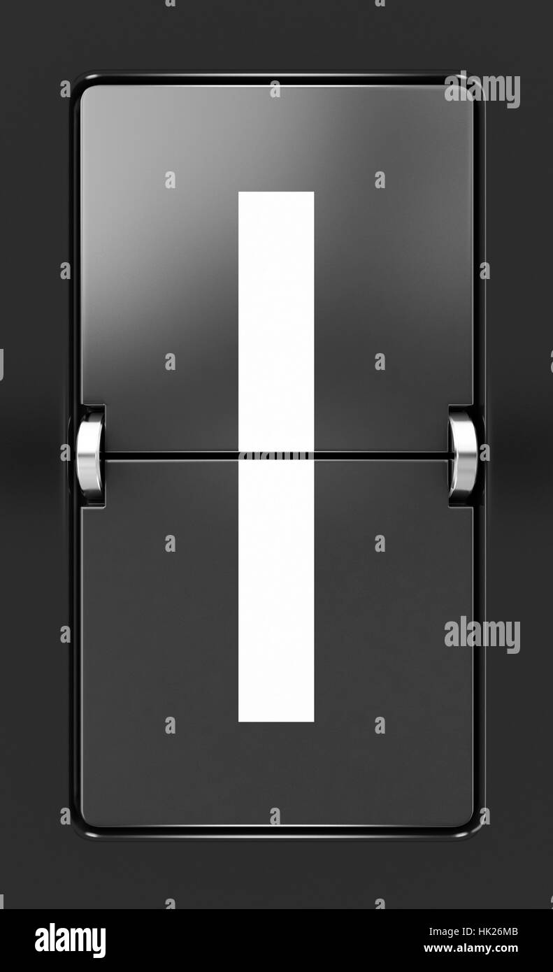 Letter I on a mechanical timetable Stock Photo - Alamy