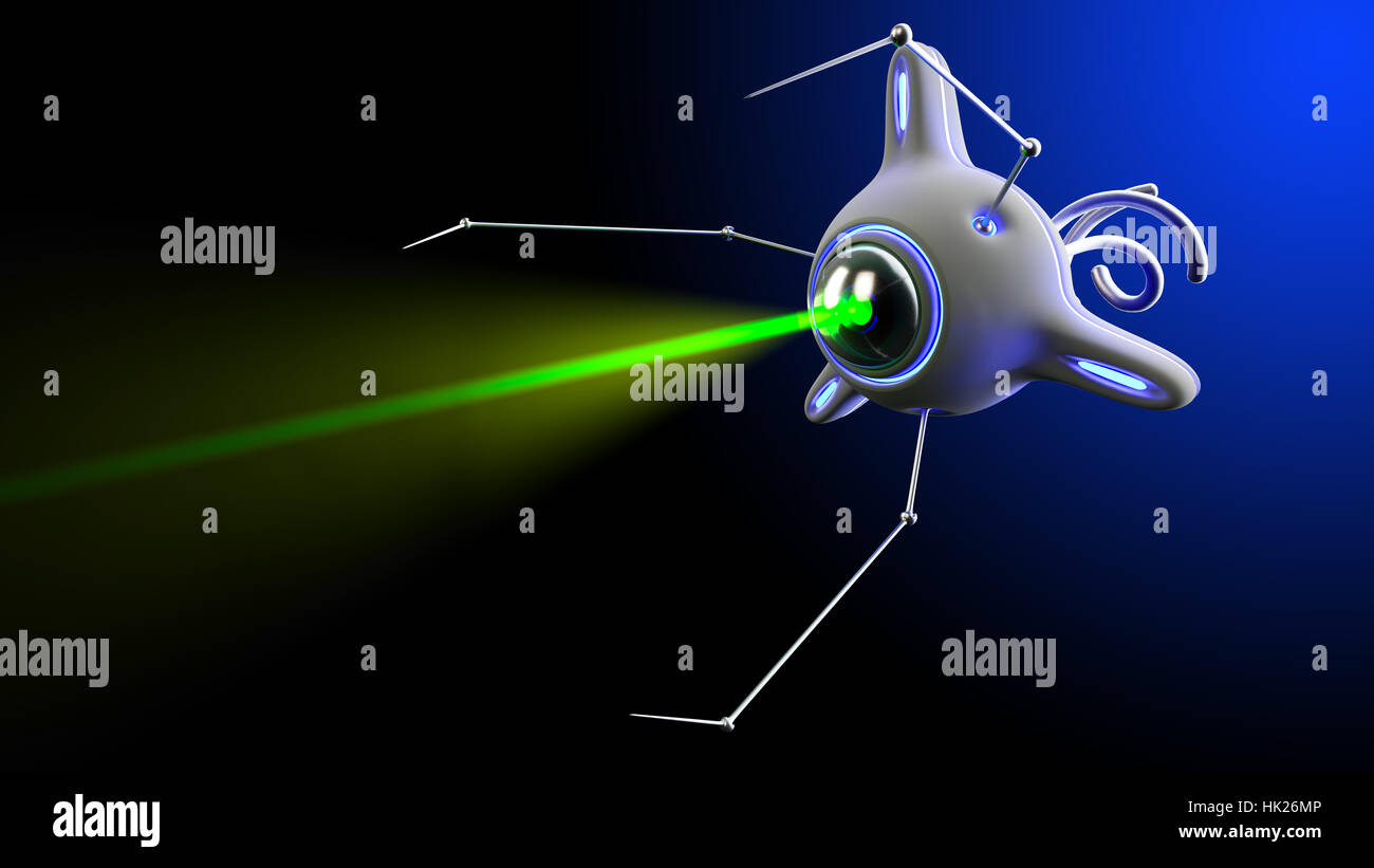 Nano robot 3D render Stock Photo - Alamy