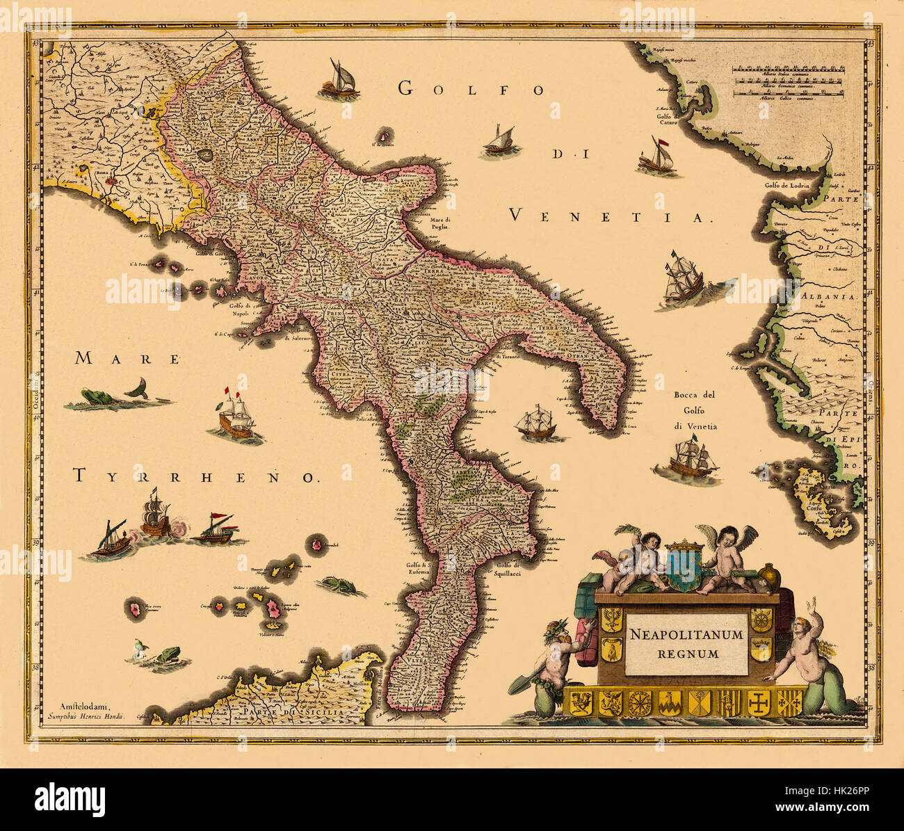 Map of italy 1640 hi-res stock photography and images - Alamy