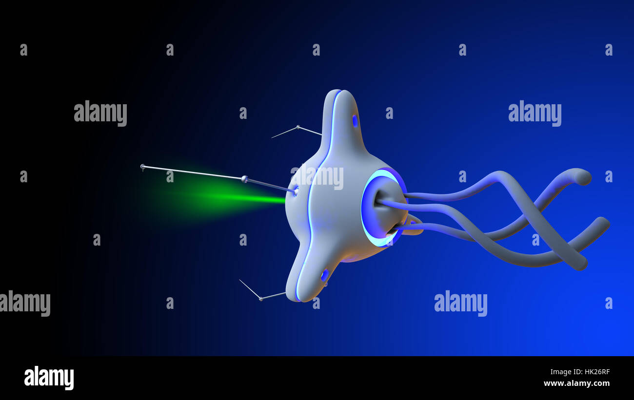 Nano robot 3D render Stock Photo - Alamy