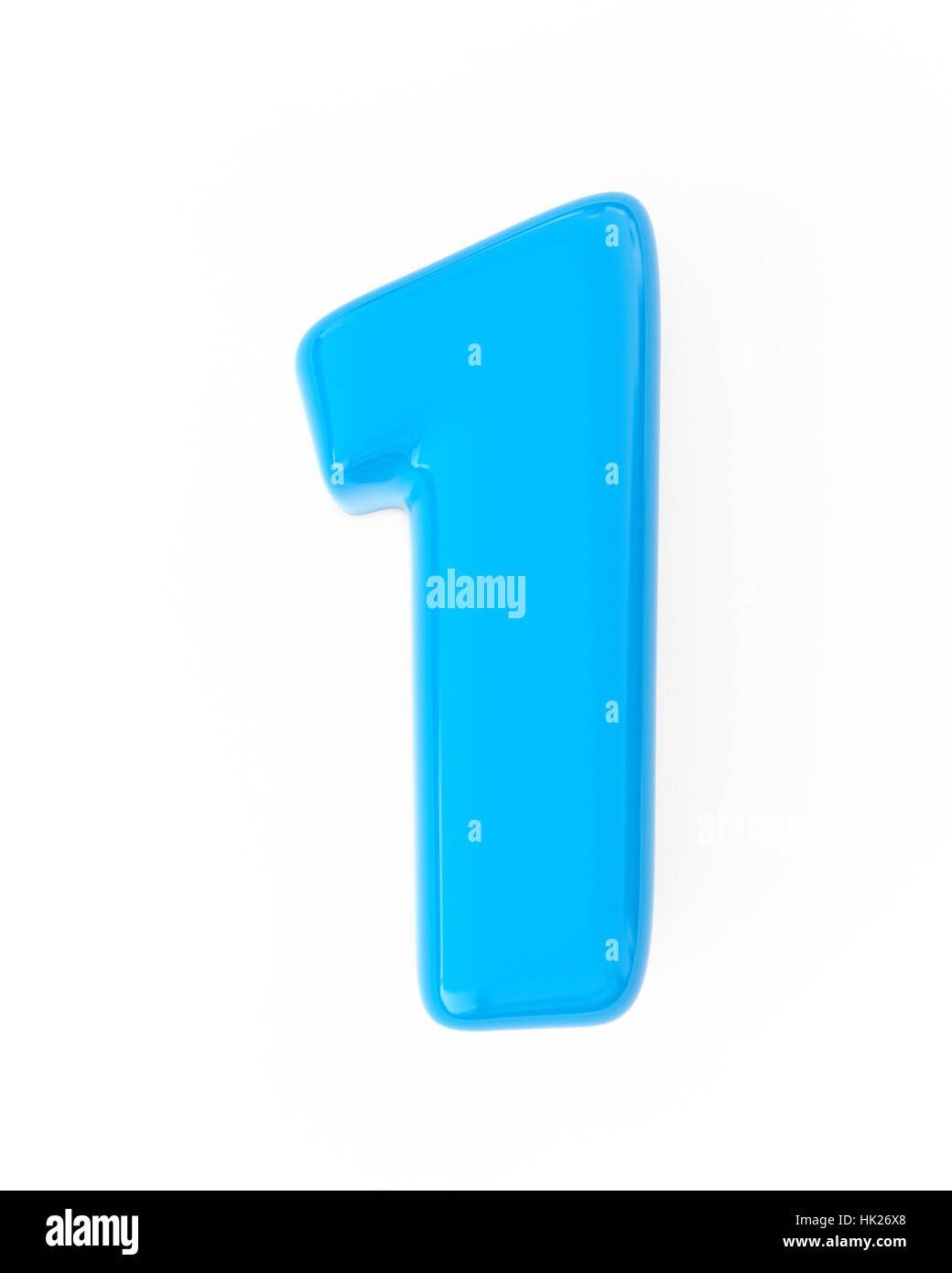 3d blue funny bubble number 1 one isolated white background Stock Photo ...