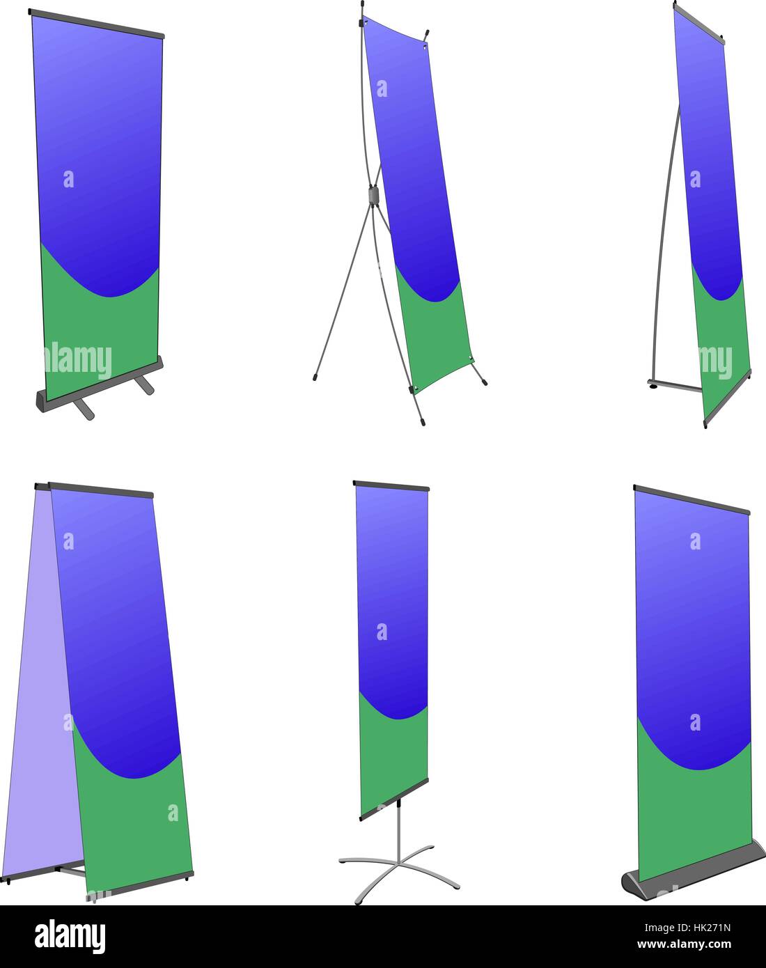 advertising pillar of different designs. Vector illustration Stock ...