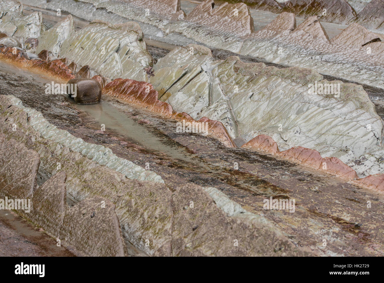 Flysch, Deva, Deba, Guipuzcoa (Gipuzkoa), Basque Country, Spain Stock ...
