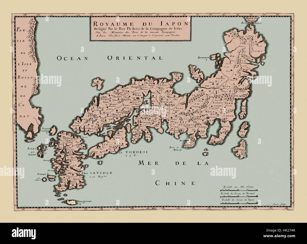 Vintage japan map hi-res stock photography and images - Alamy