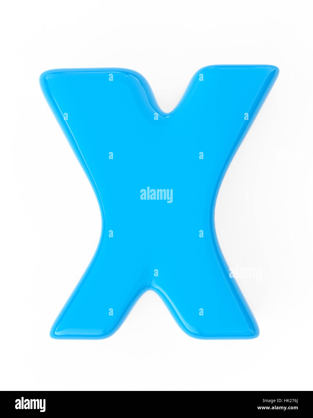 3d blue funny bubble number X letter isolated white background Stock ...