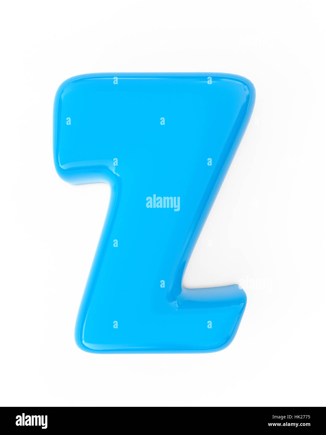 3d blue funny bubble number Z letter isolated white background Stock ...