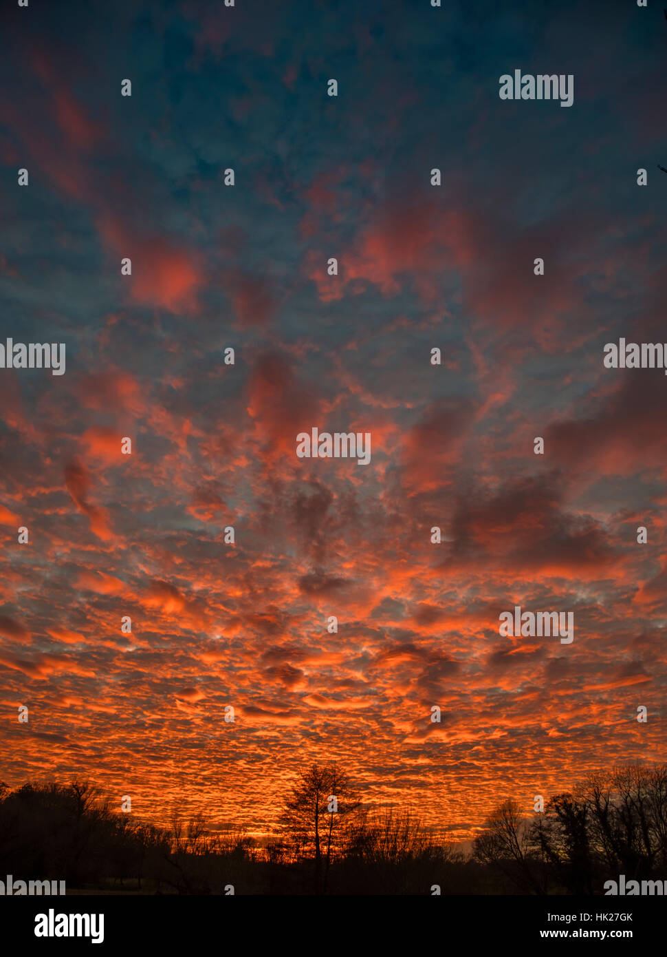 Fiery Cloud after the storm Stock Photo - Alamy