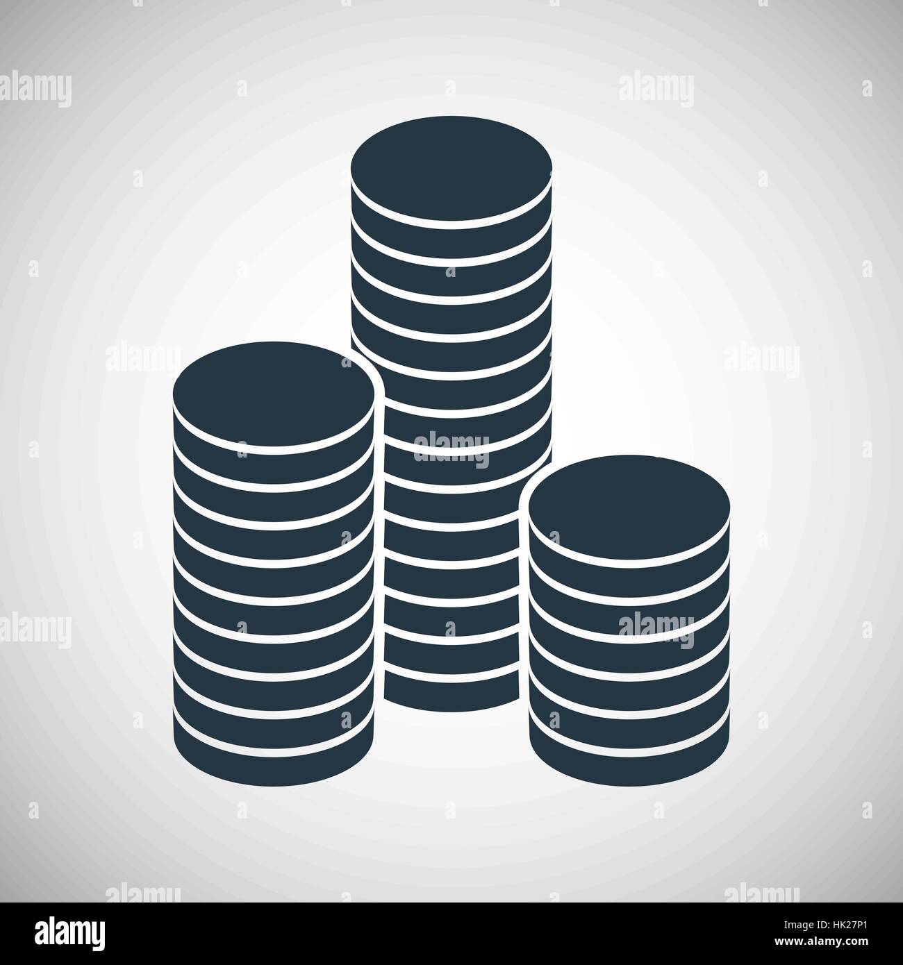 A stack of round gold coins. Vector illustration Stock Vector Image ...