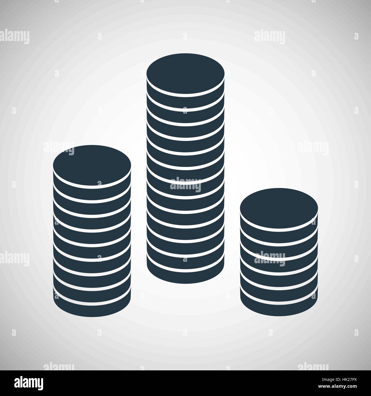 A stack of round gold coins. Vector illustration Stock Vector Image ...
