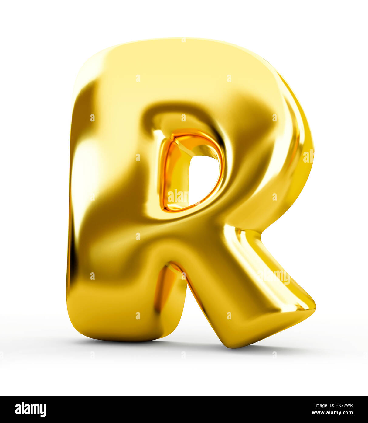 3d blue metal letter R isolated white background Stock Photo - Alamy