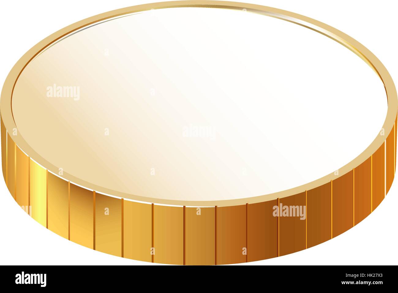 A stack of round gold coins. Vector illustration Stock Vector Image ...