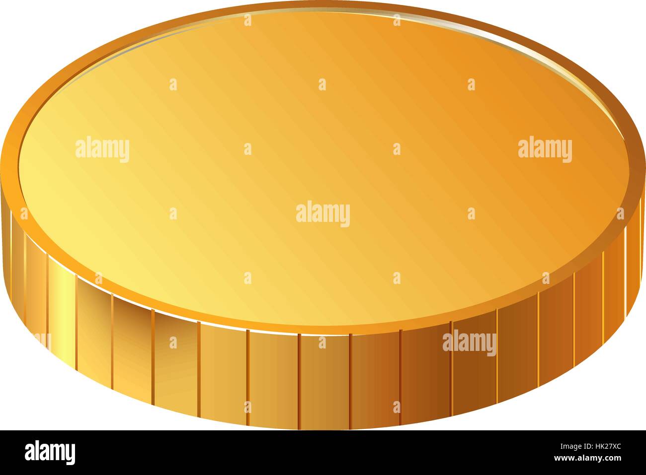 A stack of round gold coins. Vector illustration Stock Vector Image ...