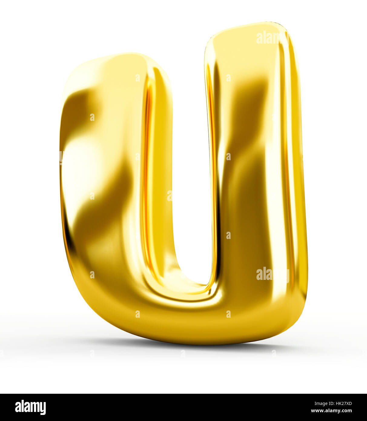 3d blue metal letter U isolated white background Stock Photo - Alamy