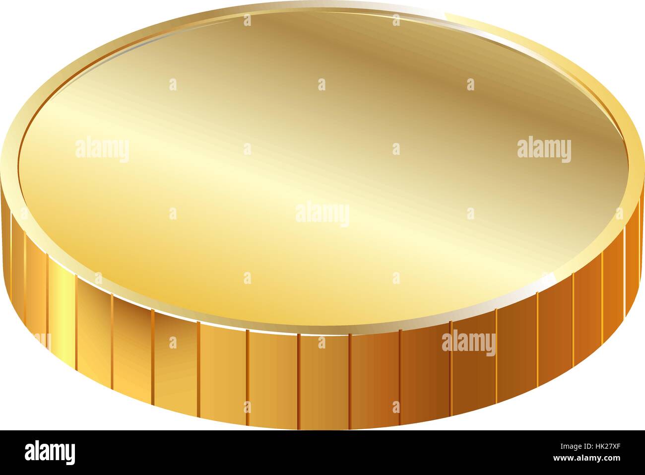 A stack of round gold coins. Vector illustration Stock Vector Image ...