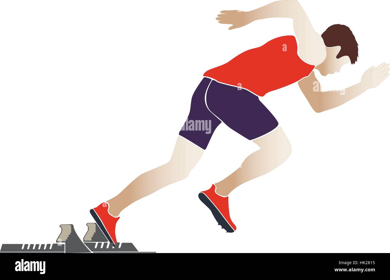 Runners starting blocks Stock Vector Images - Alamy