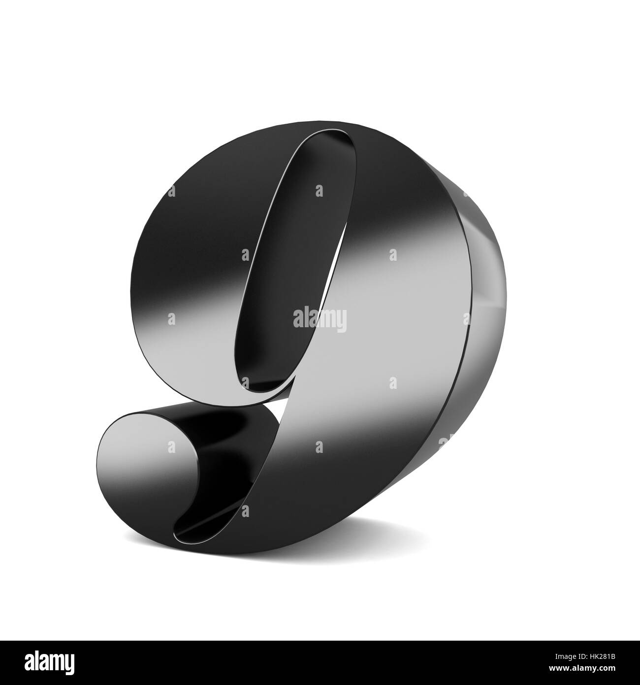 3d black metal number 9 nine isolated white background Stock Photo - Alamy