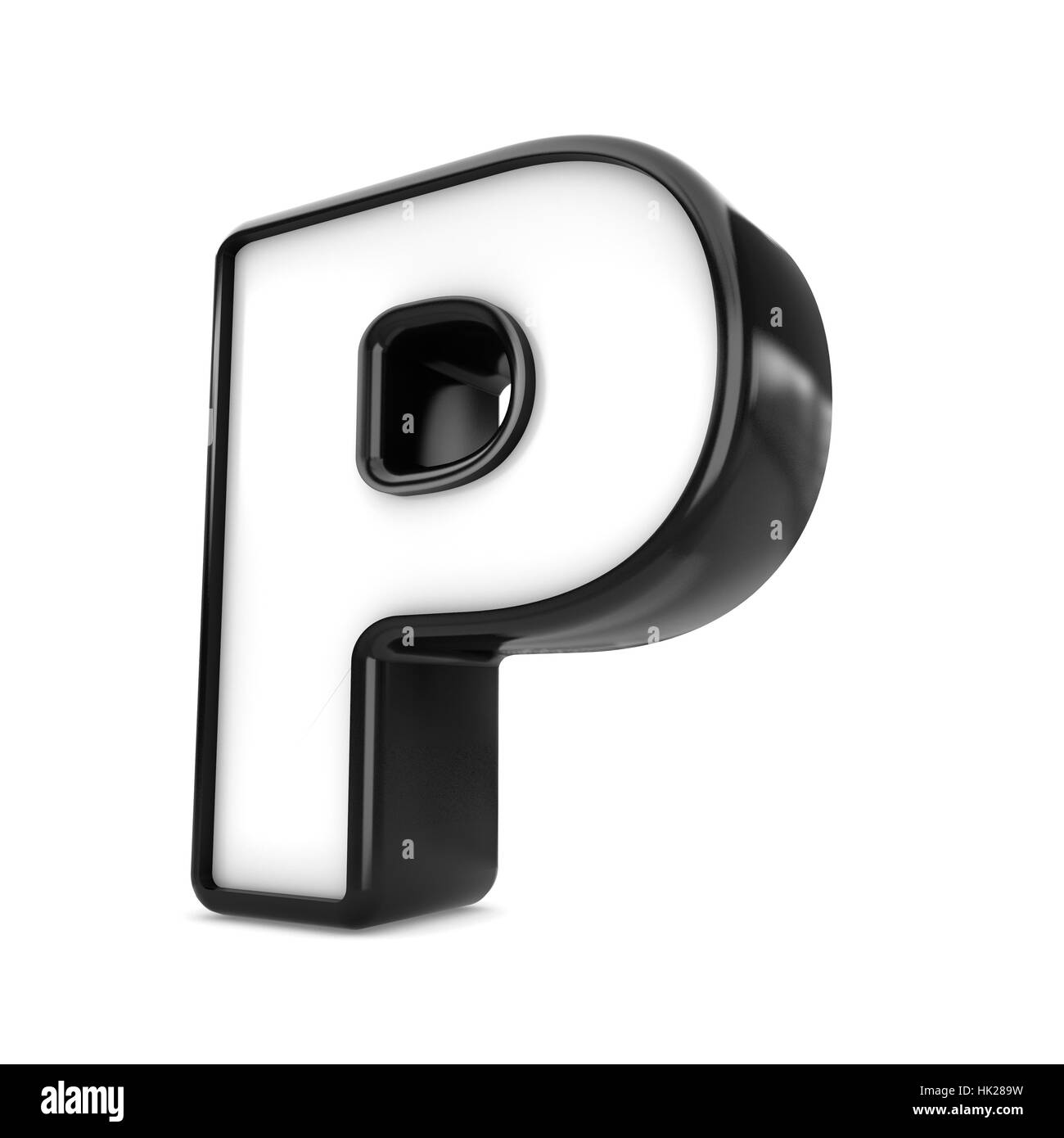 3d black plastic letter P isolated white background Stock Photo - Alamy