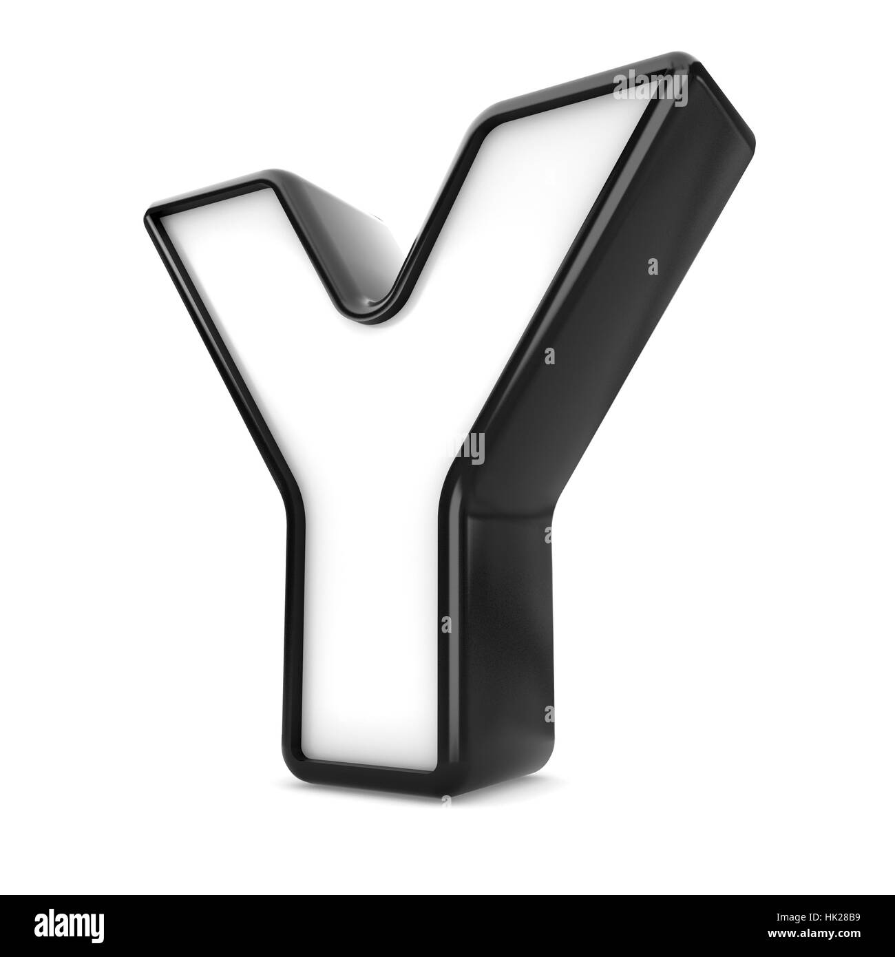3d black plastic letter Y isolated white background Stock Photo - Alamy