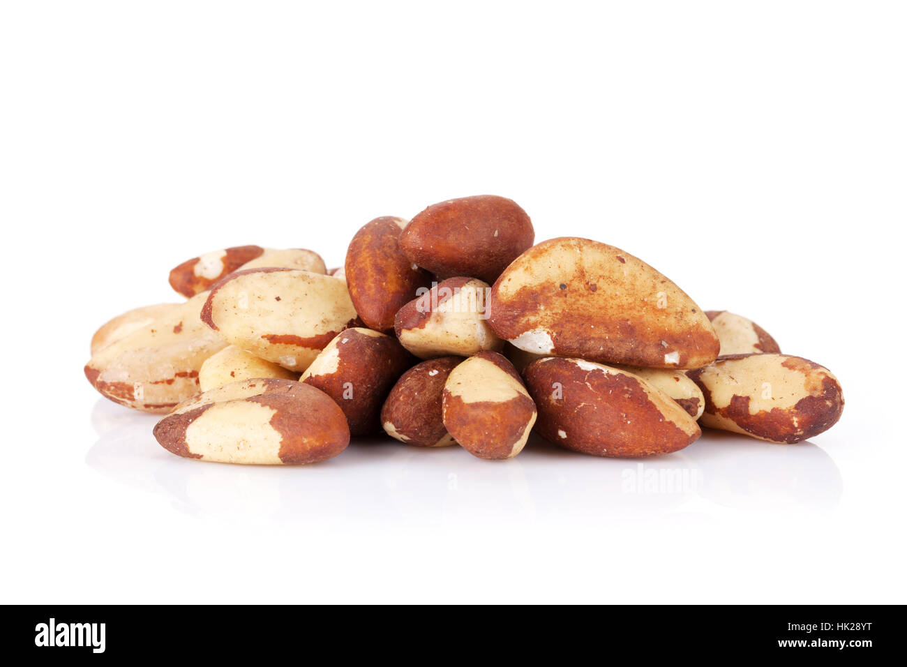 Brazilian nuts. Isolated on white background Stock Photo - Alamy
