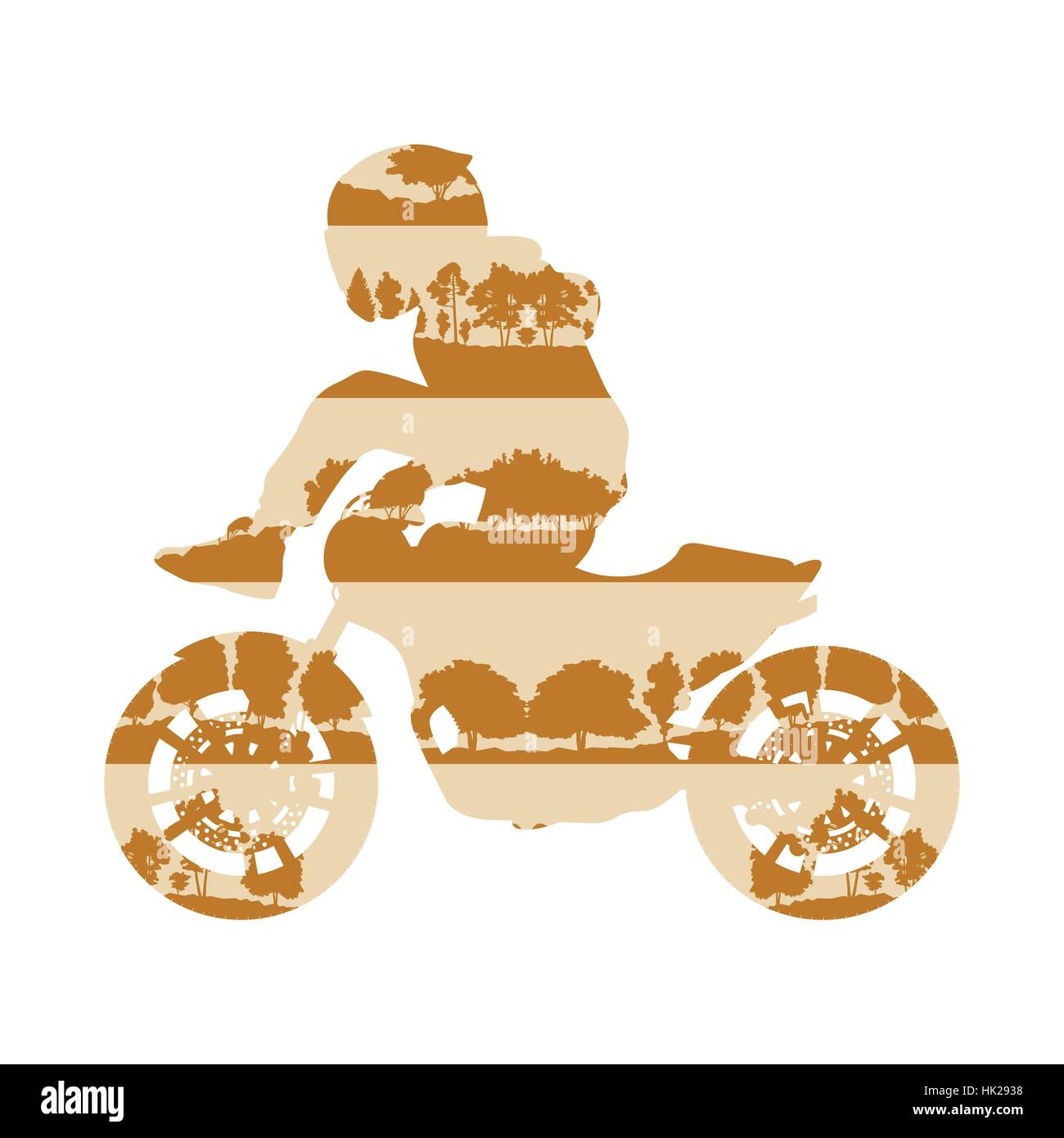 Extreme stunt driver motorcycle performance vector background concept ...