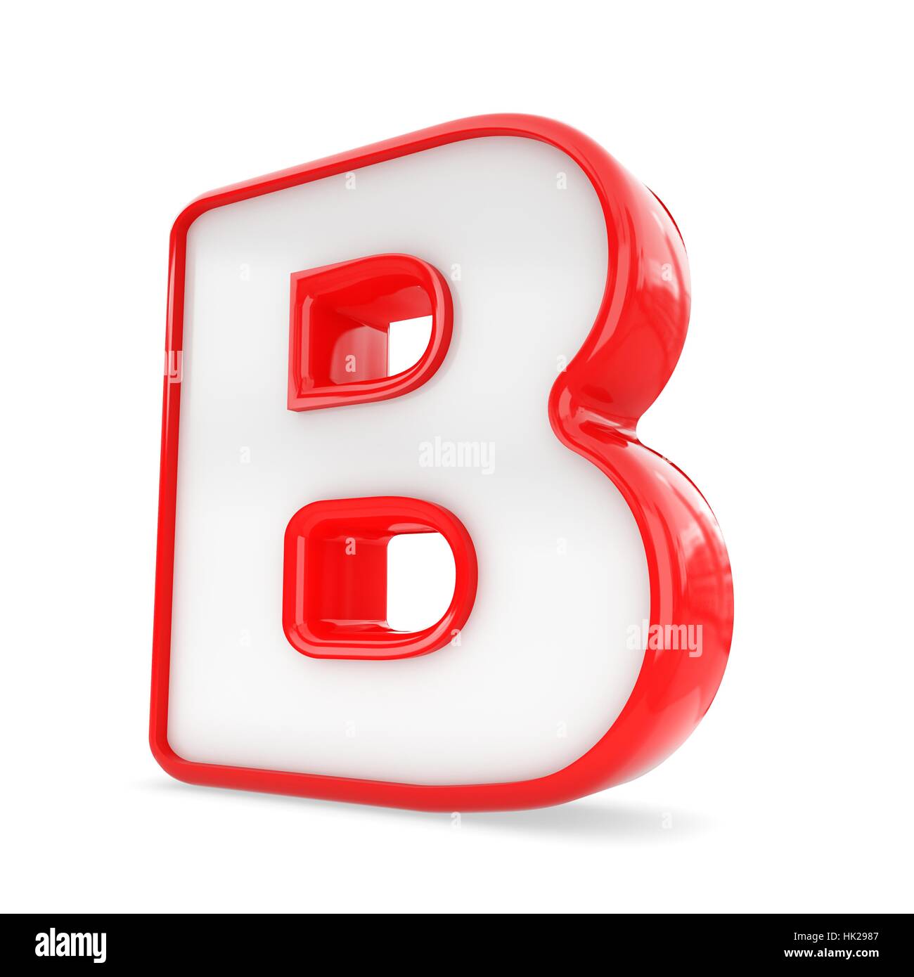 3d black plastic letter B isolated white background Stock Photo - Alamy