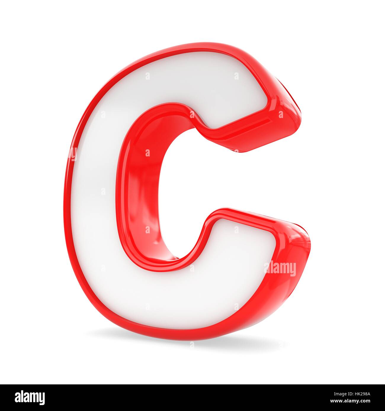 3d black plastic letter C isolated white background Stock Photo - Alamy
