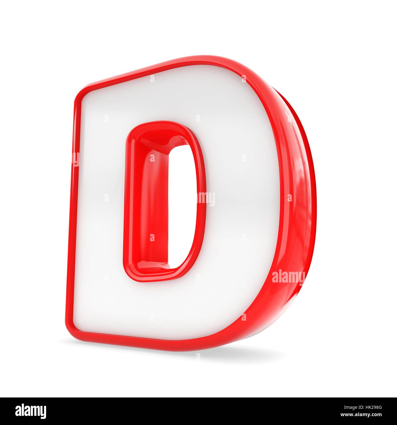 3d black plastic letter D isolated white background Stock Photo - Alamy