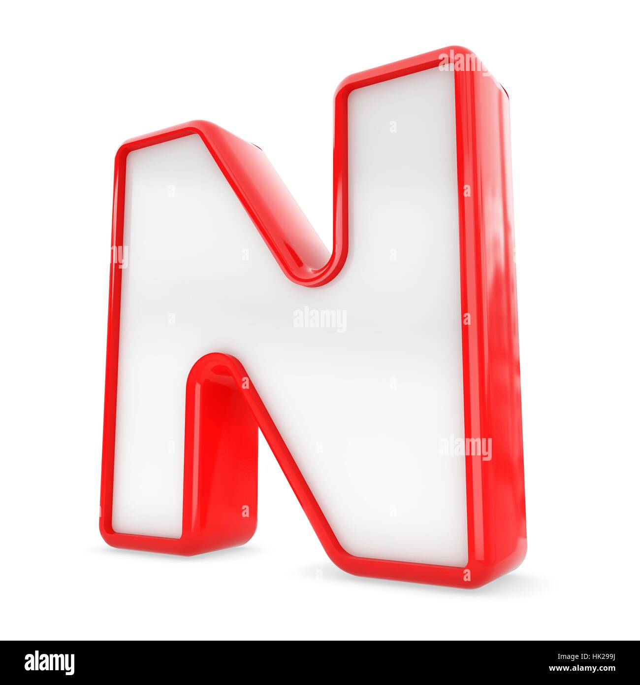 3d black plastic letter N isolated white background Stock Photo - Alamy