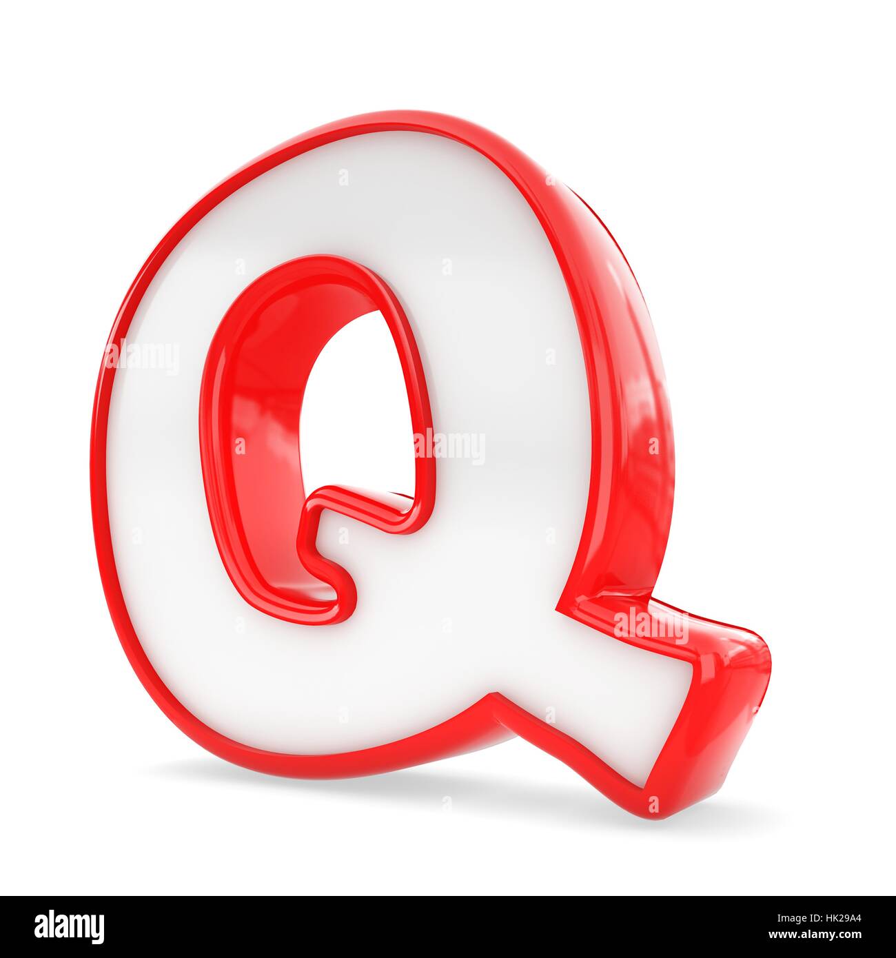3d black plastic letter Q isolated white background Stock Photo - Alamy
