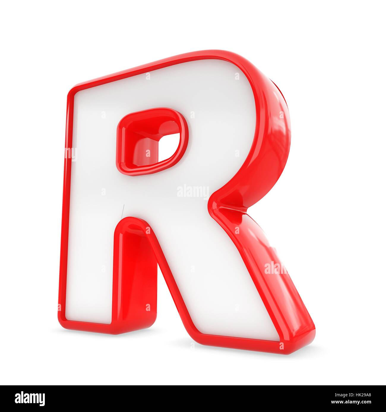 3d black plastic letter R isolated white background Stock Photo - Alamy