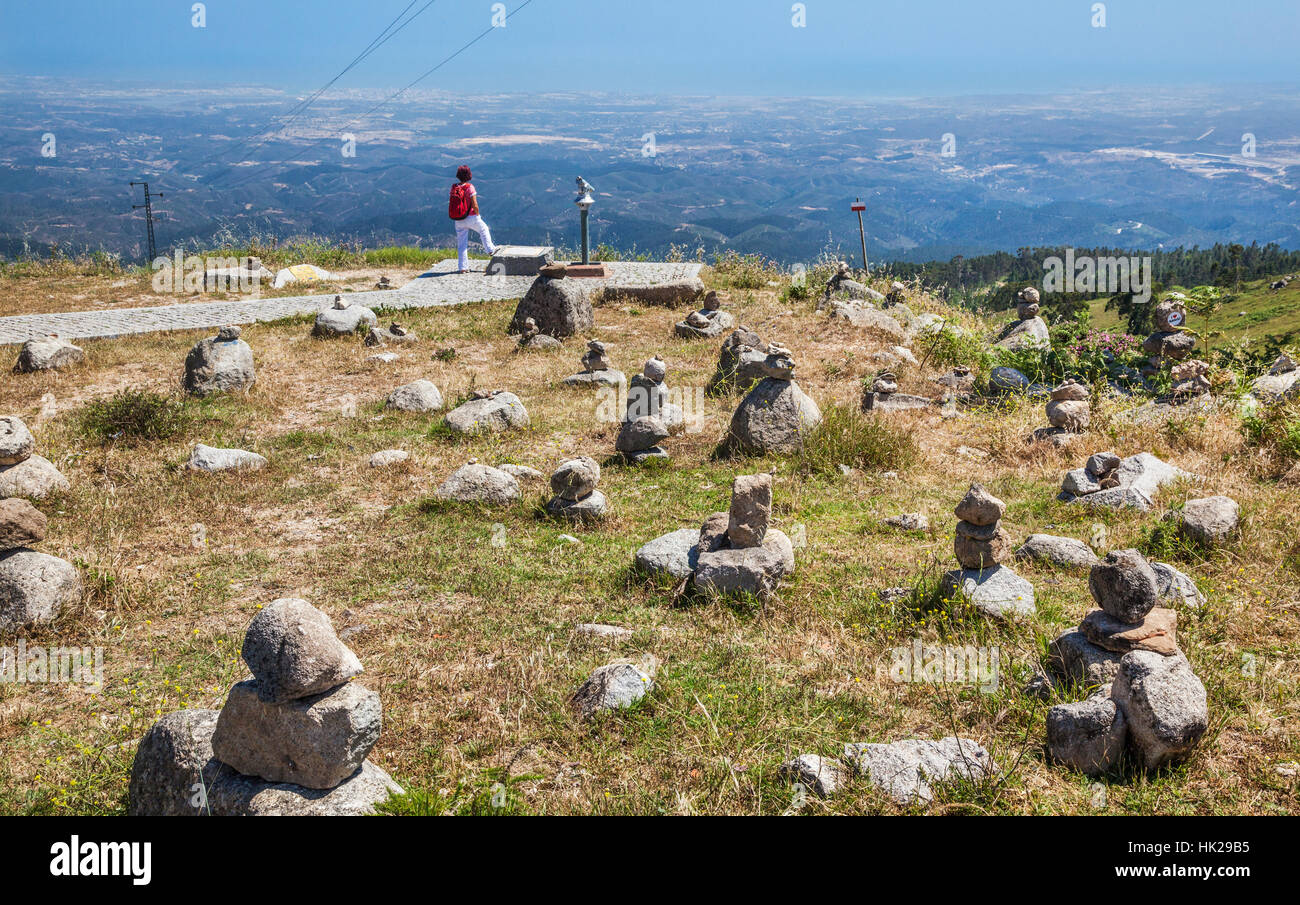 Portugal, Algarve, view of the Algarve from the peak of the 902 metre ...