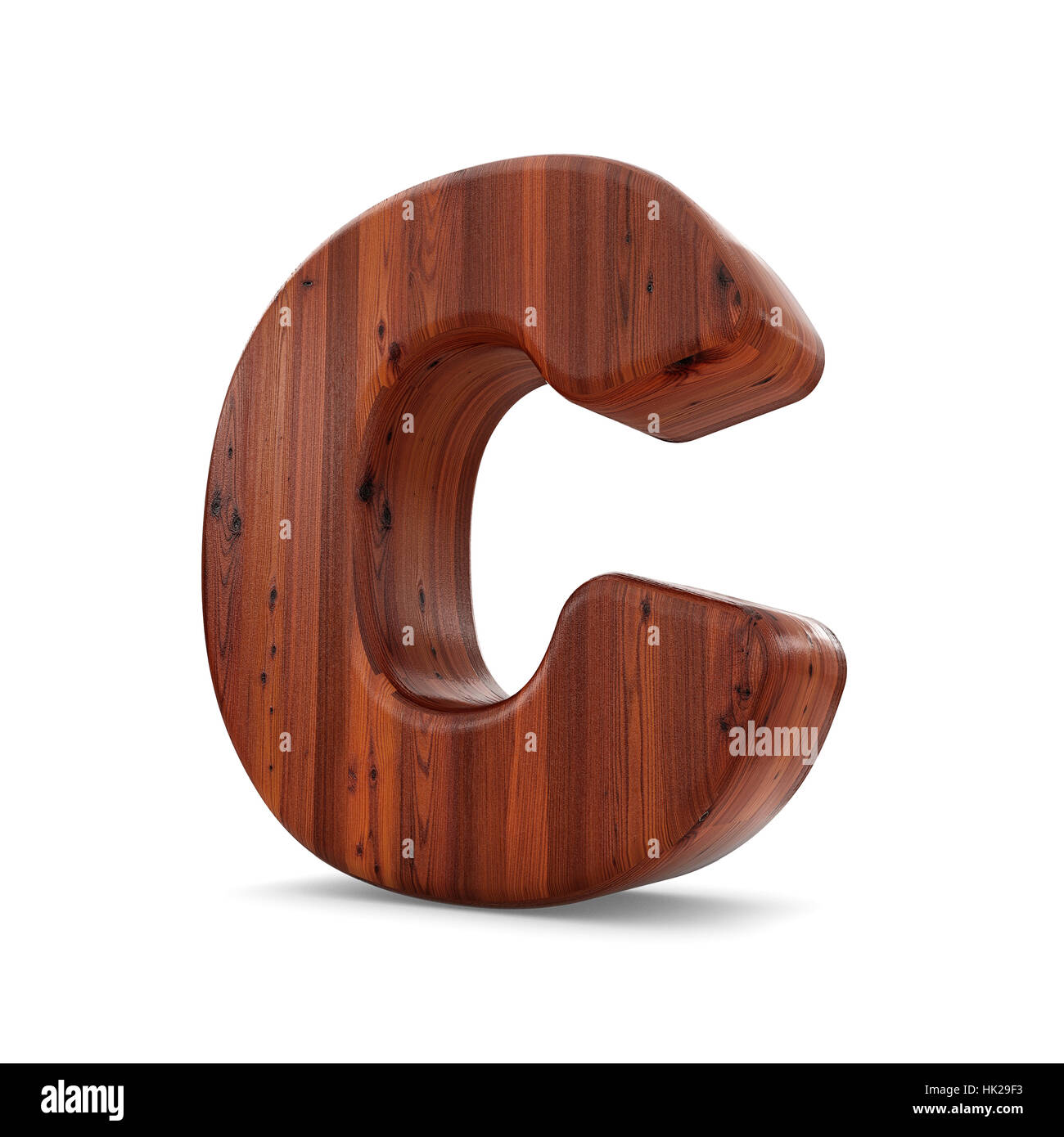 3d wood material C letter isolated white background Stock Photo - Alamy