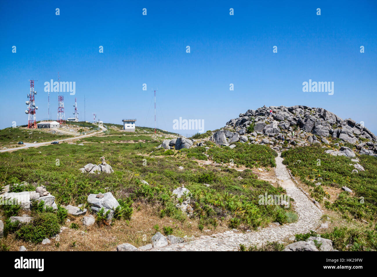 Portugal, Algarve, peak plateau of the 902 metre Foia mountain in the ...