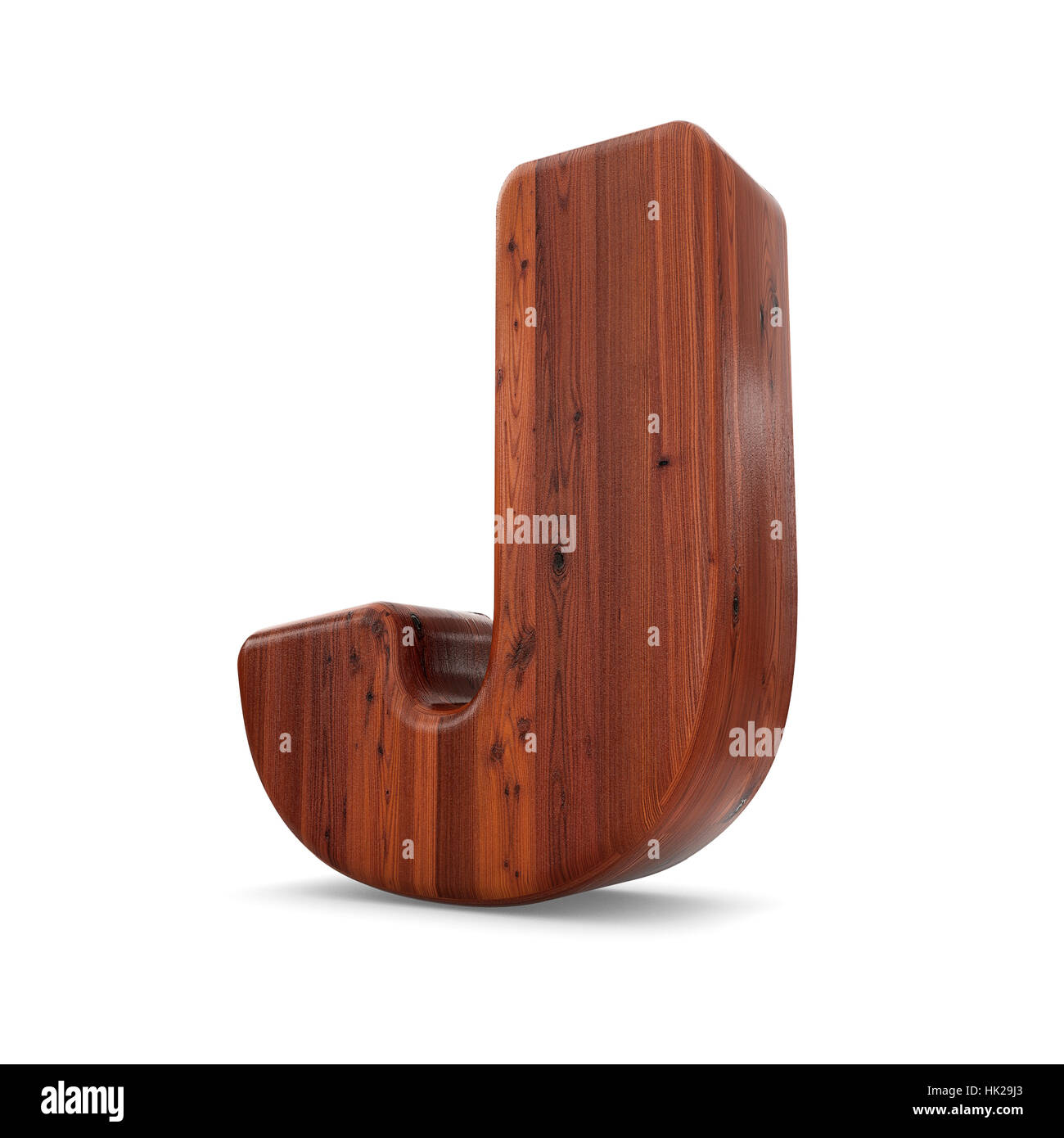 3d wood material J letter isolated white background Stock Photo - Alamy