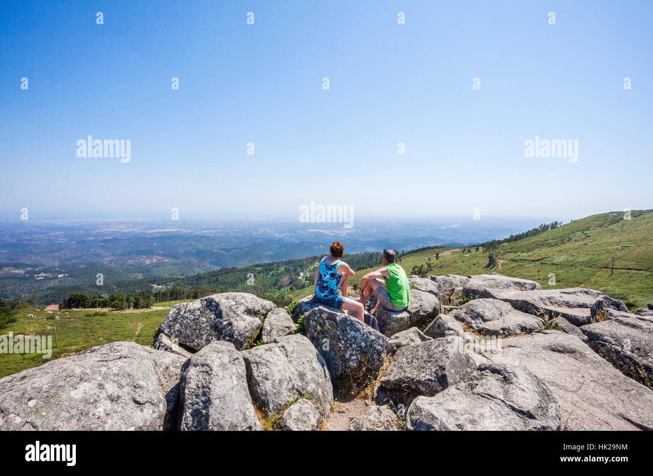 Portugal, Algarve, peak plateau of the 902 metre Foia mountain in the ...
