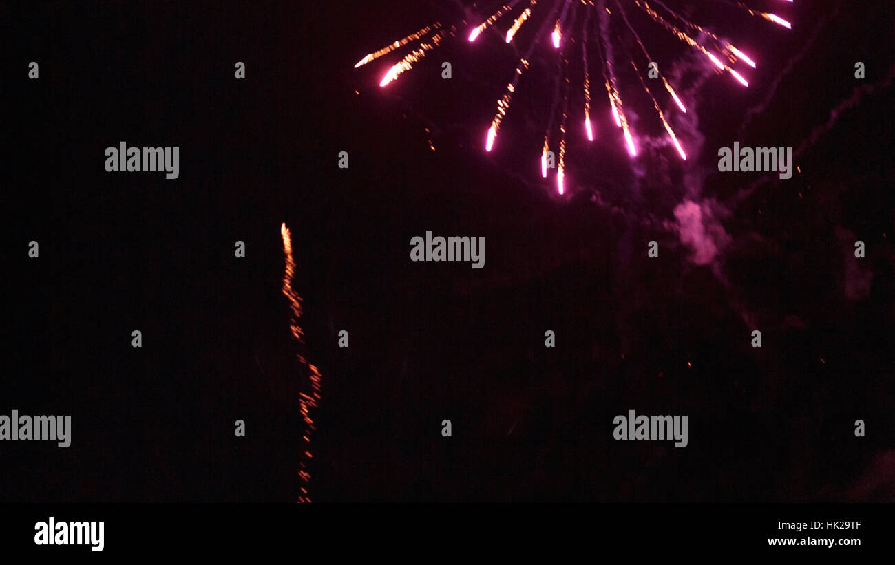powerful fireworks in the night sky Stock Photo - Alamy