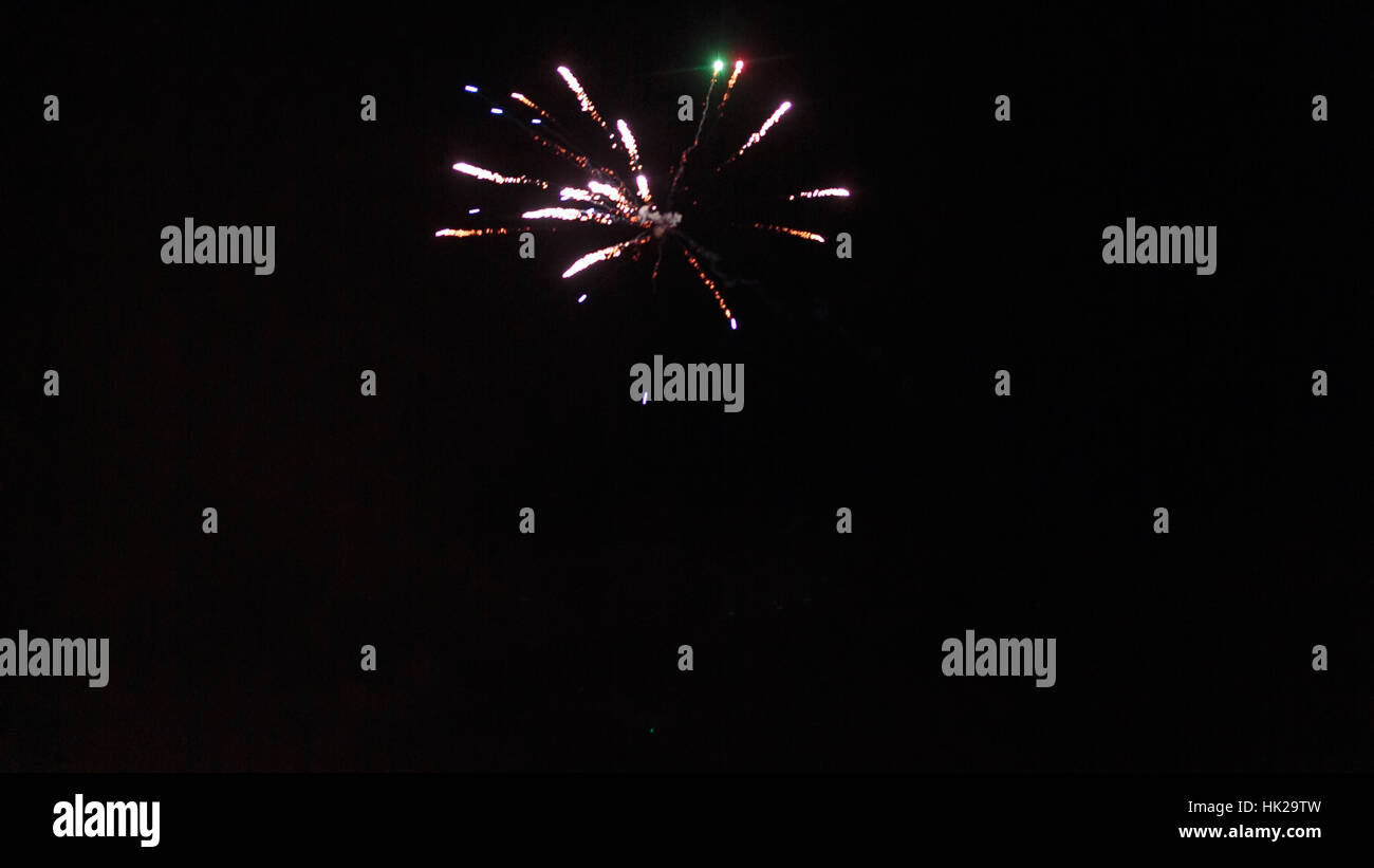 powerful fireworks in the night sky Stock Photo - Alamy