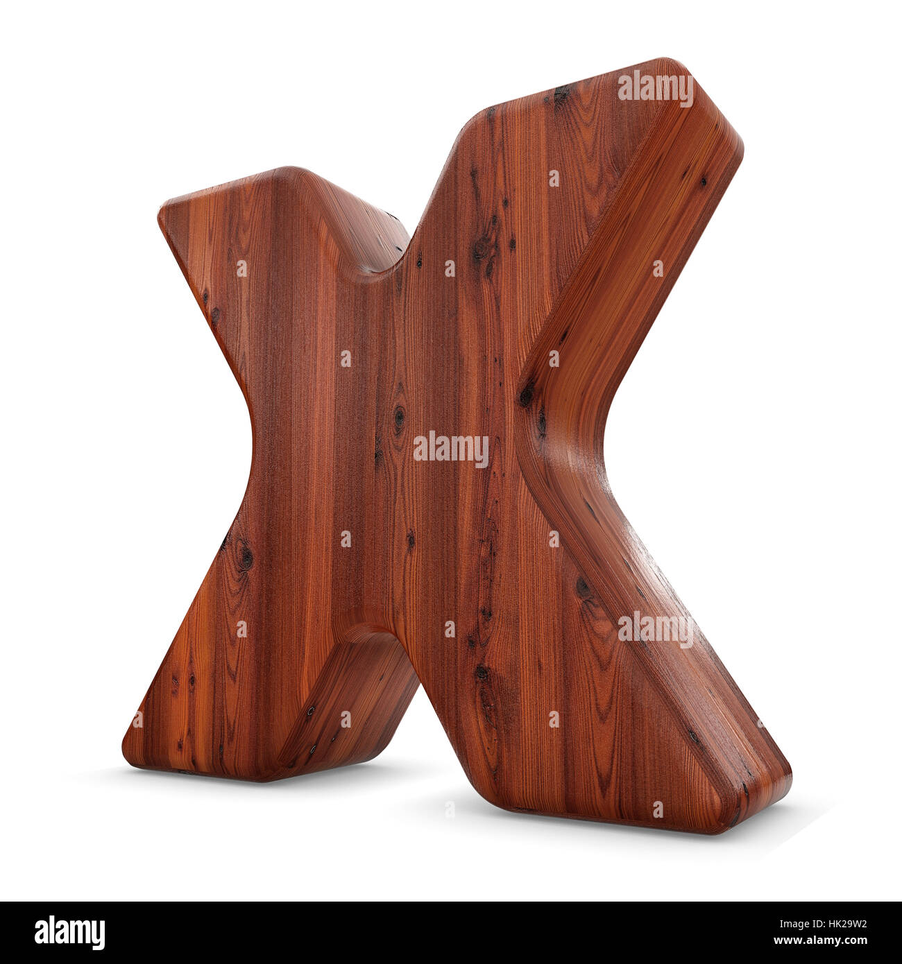 3d wood material X letter isolated white background Stock Photo - Alamy
